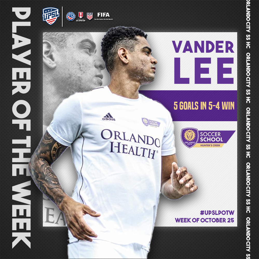 UPSL NATIONAL PLAYER OF THE WEEK: Orlando City SS HCs Vander Lee | Side ...