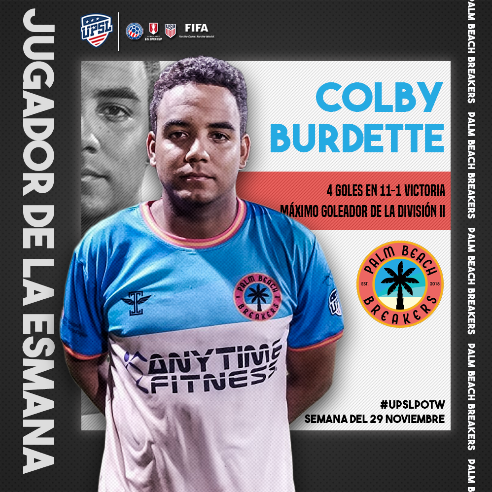 JUGADOR NACIONAL DE LA SEMANA DE UPSL: Palm Beach Breakers Colby ...
